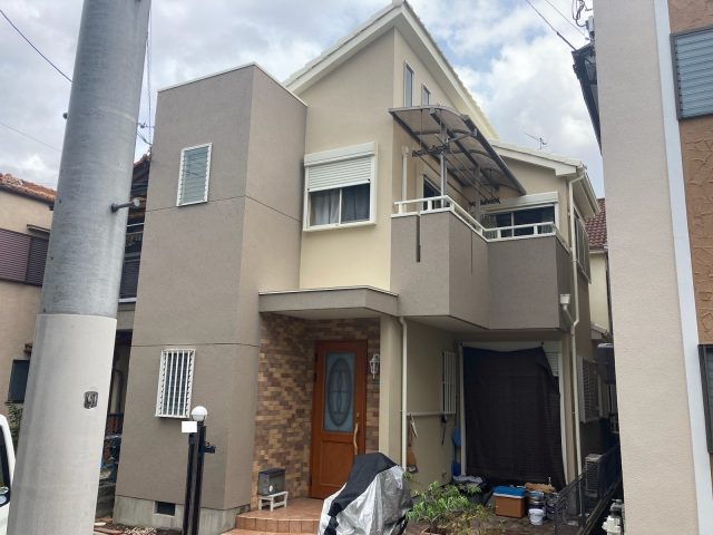 西宮市T様 「超低汚染リファイン艶消1000MS-IR」8084メリーノ×8083ベイジュで塗り替えました！ | 西宮市の外壁塗装や屋根塗装 ...